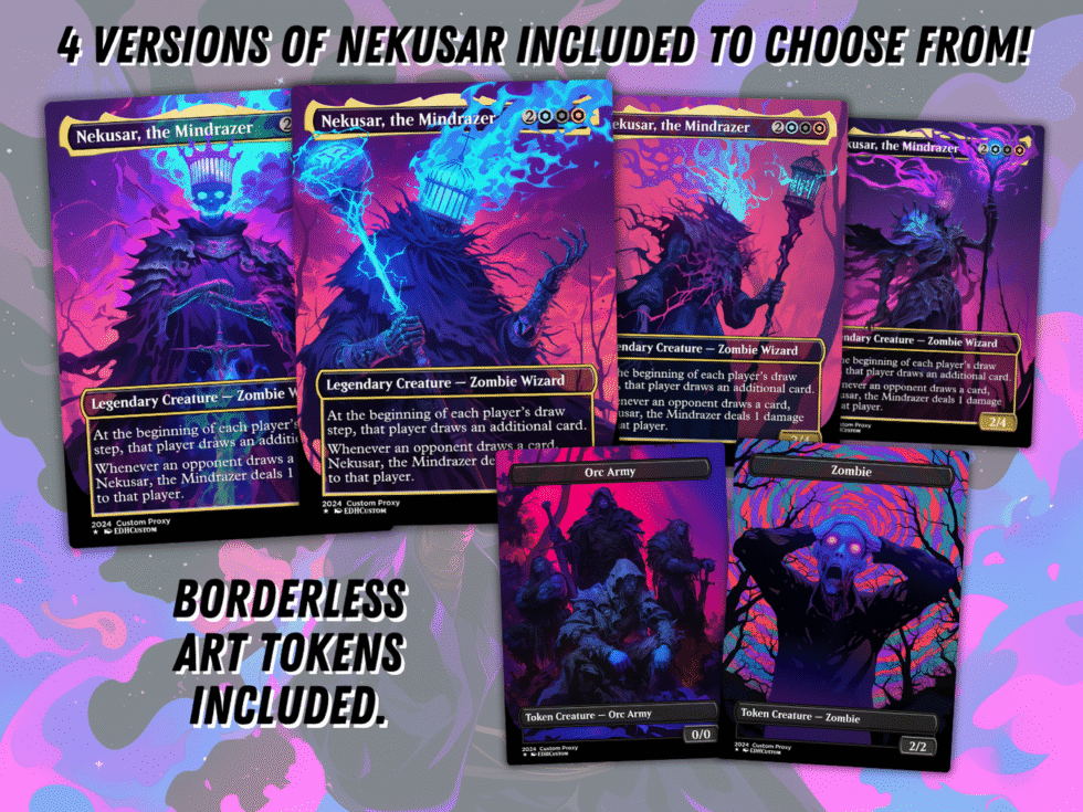 Nekusar MTG Proxy Commander Deck Psychedelic