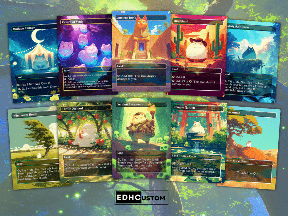 Cat Tribal MTG Proxy Commander Deck Psychedelic